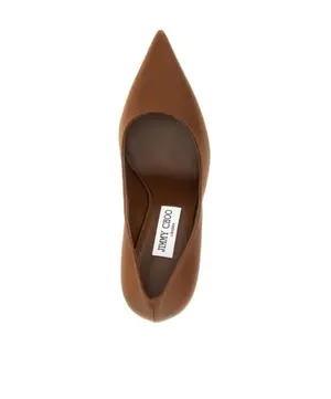 JIMMY CHOO Love 85 Pointed-toe Slip-on Pumps - Brown