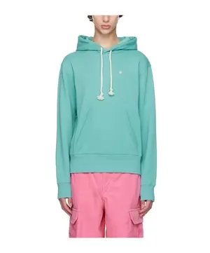 Acne Studios Logo Hooded Sweater - Green