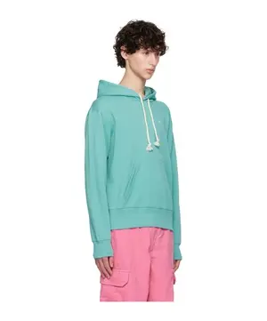 Acne Studios Logo Hooded Sweater - Green