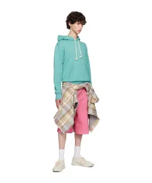 Acne Studios Logo Hooded Sweater - Green