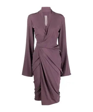 Rick Owens Long-sleeve Draped Dress - Multicolor