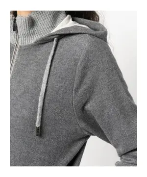 Peserico Zip-up Hooded Jacket With Ribbed Detailing