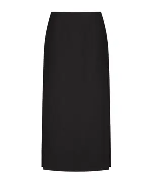Valentino Garavani Grisaille Straight Hem Midi Skirt - Black