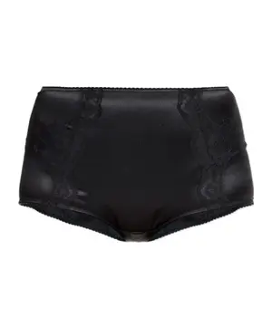 Dolce & Gabbana Dolce Gabbana High Waisted Satin Briefs - Black