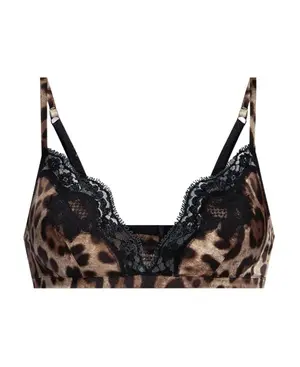 Dolce & Gabbana Dolce Gabbana Leopard-printed Sweetheart Neck Bra - No