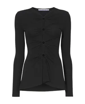 Proenza Schouler V-neck Crepe Top