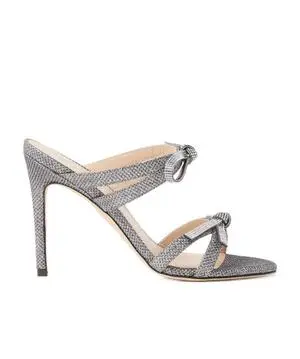 STUART WEITZMAN Glittered Bow Detail High Heel Sandals - Gray