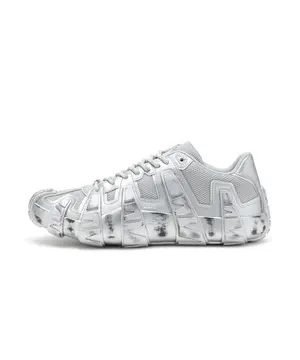 DIESEL® Griffe Lace-up Sneakers - Silver