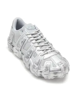 DIESEL® Griffe Lace-up Sneakers - Silver