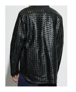 Bottega Veneta Leather Shirt - Black