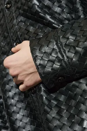Bottega Veneta Leather Shirt - Black