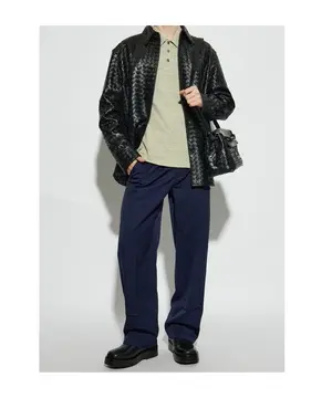 Bottega Veneta Leather Shirt - Black