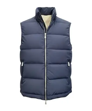 Eleventy Stand Collar Zip-up Puffer Vest