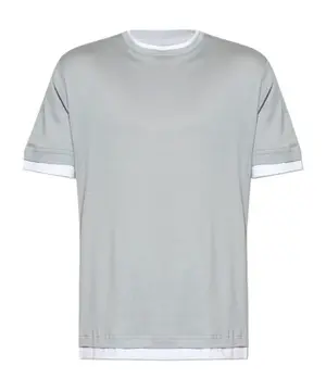 Eleventy Crewneck Short-sleeved T-shirt - Gray