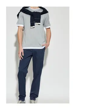 Eleventy Crewneck Short-sleeved T-shirt - Gray