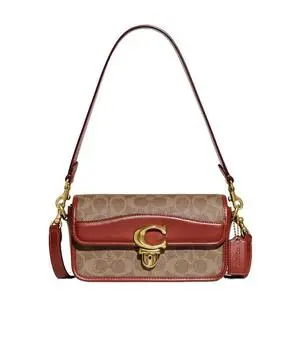 COACH Studio Monogram Print Shoulder Bag