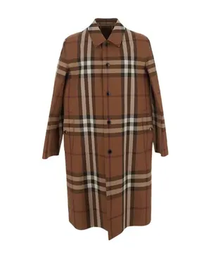 Burberry Single-breasted Checked Coat
