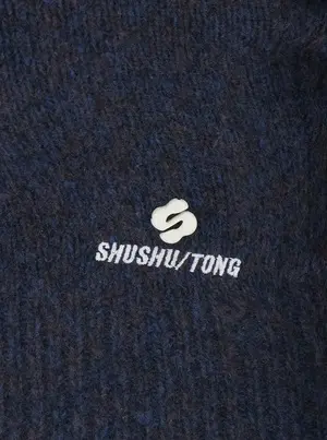 SHUSHU/TONG Cropped Logo Cardigan