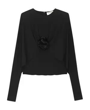 Saint Laurent Round Neck Blouses