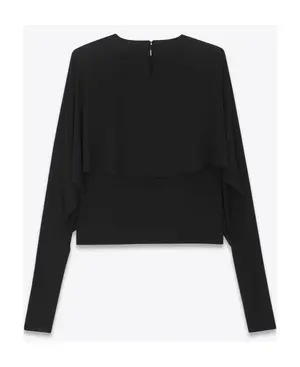 Saint Laurent Long-sleeved Top With Floral Detail