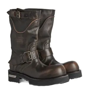 Balenciaga Venom Buckled Leather Boots