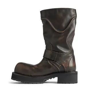 Balenciaga Venom Buckled Leather Boots