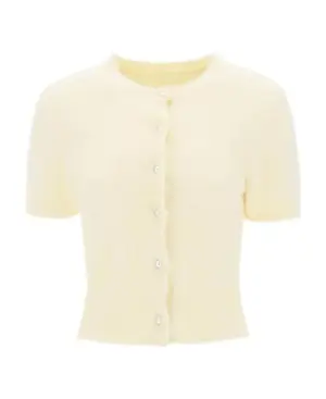 MAISON MARGIELA Button-up Knitted Top With Rib Trim - No