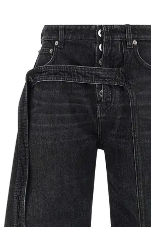 JEAN PAUL GAULTIER Low-rise Jeans With Twist Stitching - Black