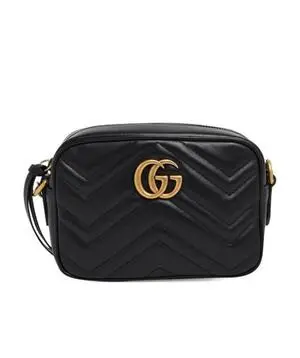 Gucci Gg Marmont Matelassé Mini Bag - Black