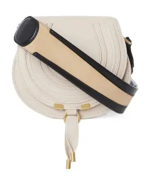 Chloé Marcie Small Saddle Shoulder Bag - Nude