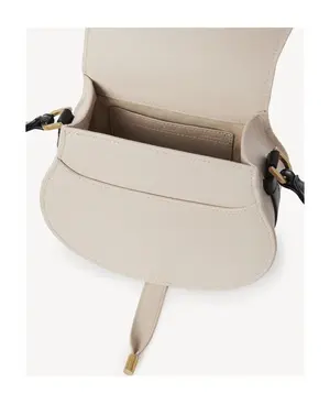 Chloé Marcie Small Saddle Shoulder Bag - Nude