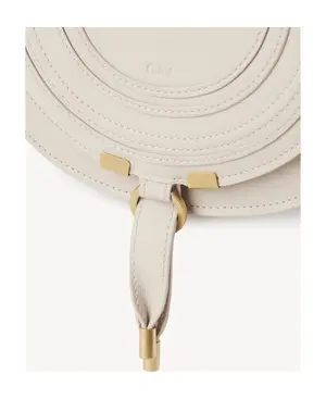 Chloé Marcie Small Saddle Shoulder Bag - Nude
