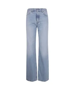 HAIKURE Korea High-rise Wide-leg Jeans - Blue