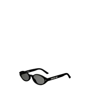 Dior Oval Sunglasses With Logo Detail - Black