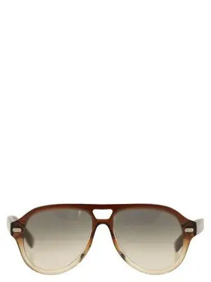 Brunello Cucinelli Pilot Frame Sunglasses - Nude