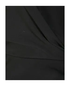 Red Valentino Asymmetrical Long Sleeve Dress With Slit