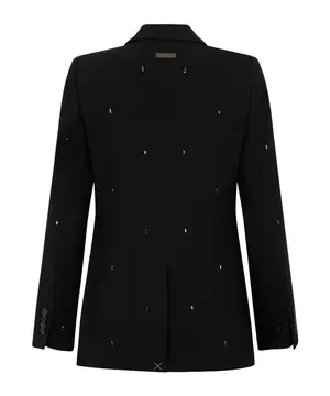 Peserico Embellished Single-breasted Blazer - Black