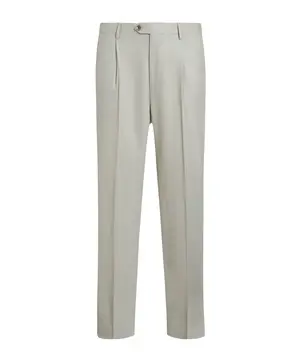 Etro Wool Trousers With Pleats - Gray