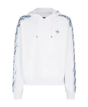 Fendi Ff Motif Drawstring Hoodie