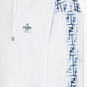 Fendi Ff Motif Drawstring Hoodie