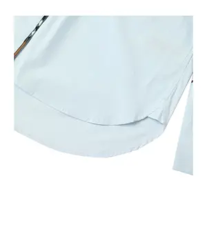 Burberry Check Trim Stretch Cotton Shirt