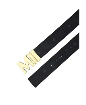 Mcm Claus Reversible Belt - Black