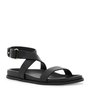 TOTEME Crossover Strap Round Toe Flat Sandals