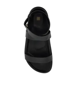 TOTEME Crossover Strap Round Toe Flat Sandals