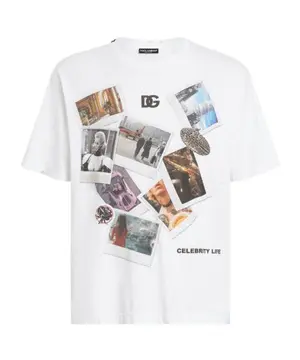 Dolce & Gabbana Dolce Gabbana Postcard Printed Crewneck T-shirt - White