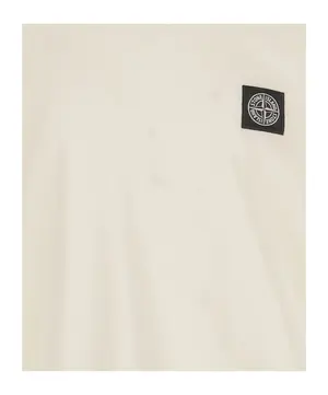 Stone Island Logo Patch Crew-neck T-shirt - Ivory