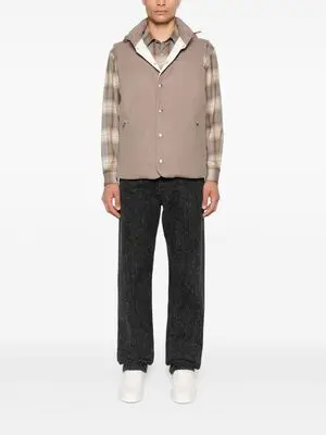 Brunello Cucinelli Sleeveless Hooded Gilet - Brown