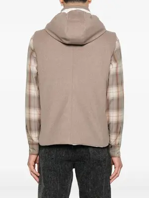 Brunello Cucinelli Sleeveless Hooded Gilet - Brown