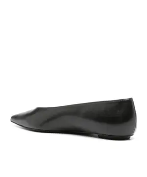 STUART WEITZMAN Pointed-toe Leather Ballerinas