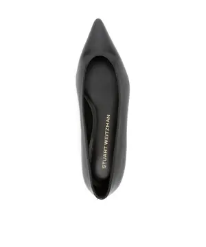 STUART WEITZMAN Pointed-toe Leather Ballerinas